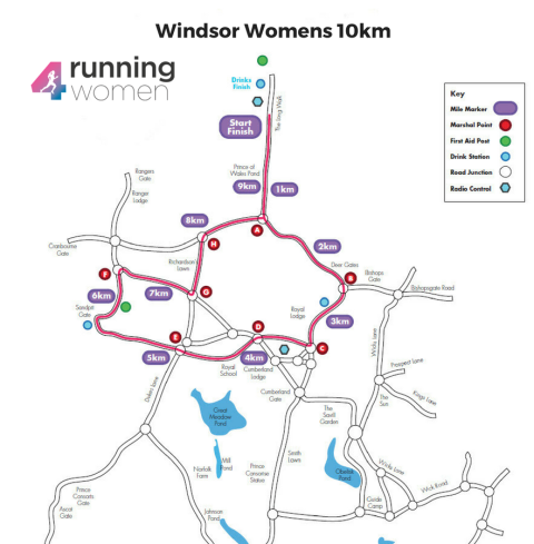 The course - Running 4 Women Windsor 10K